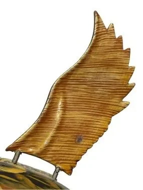 Accents | Vintage 200s Lacquered Wood Owl Figurine Standing Resin Tree ...